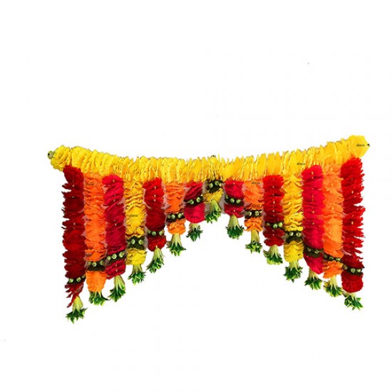 afarza Door Hanging Artificial Flowers Toran Garlands Handmade Bandhanwar Home Traditional Wall Decoration Diwali 40x15inch